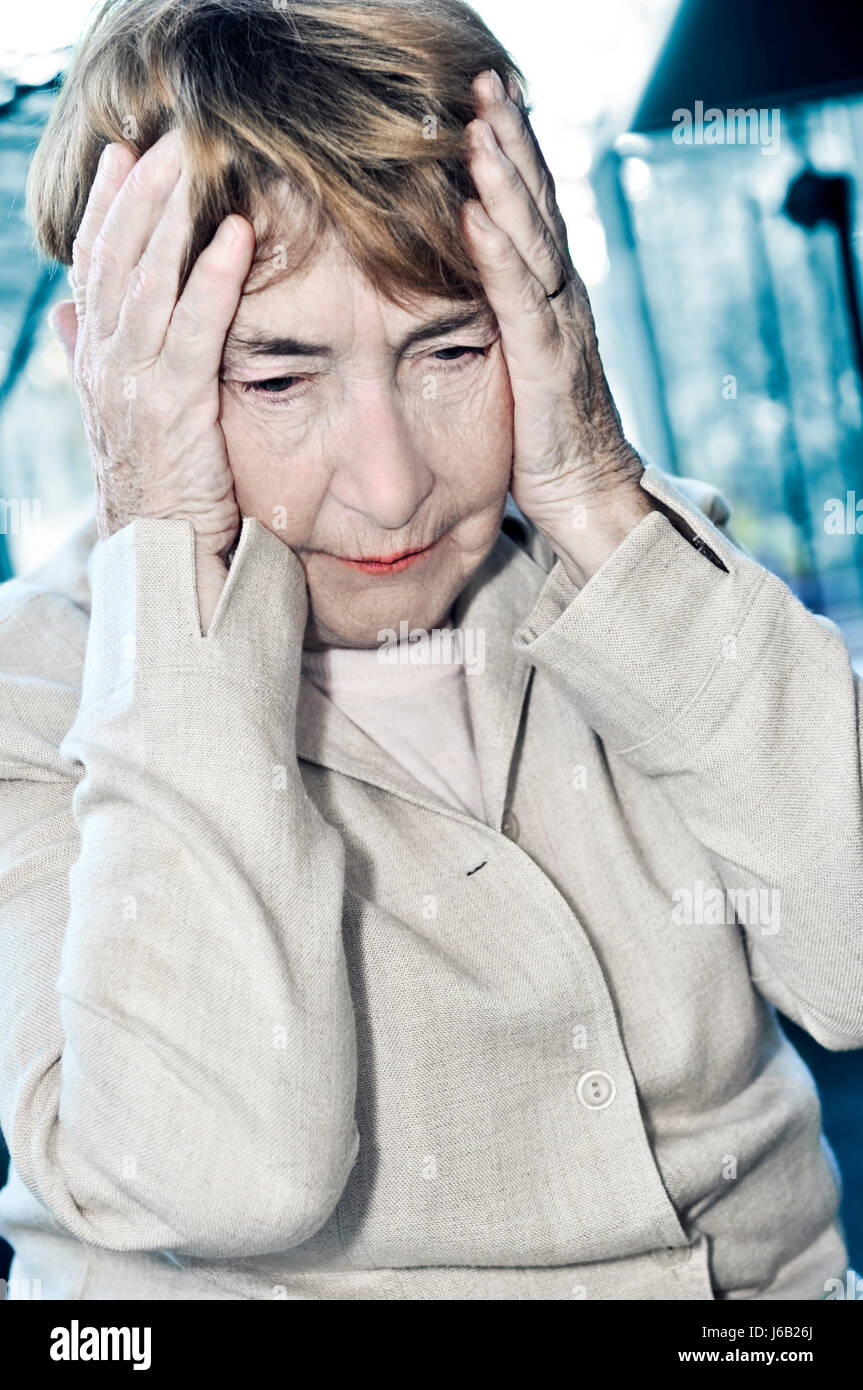 woman hand hands headache concern worried worry anxiety anxious ...