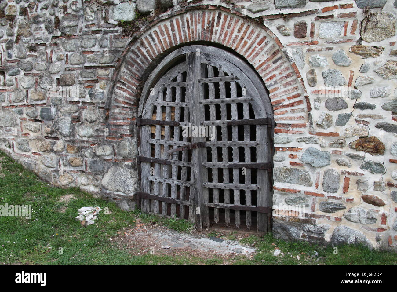 goal passage gate archgway gantry door wall stonewall medieval romania ...