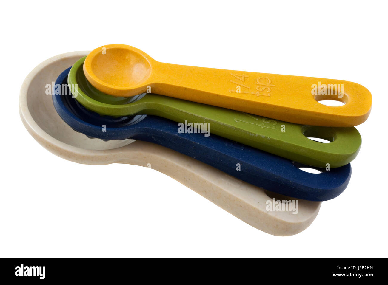 kitchen cuisine tablespoon set measuring spoon blue green four ...