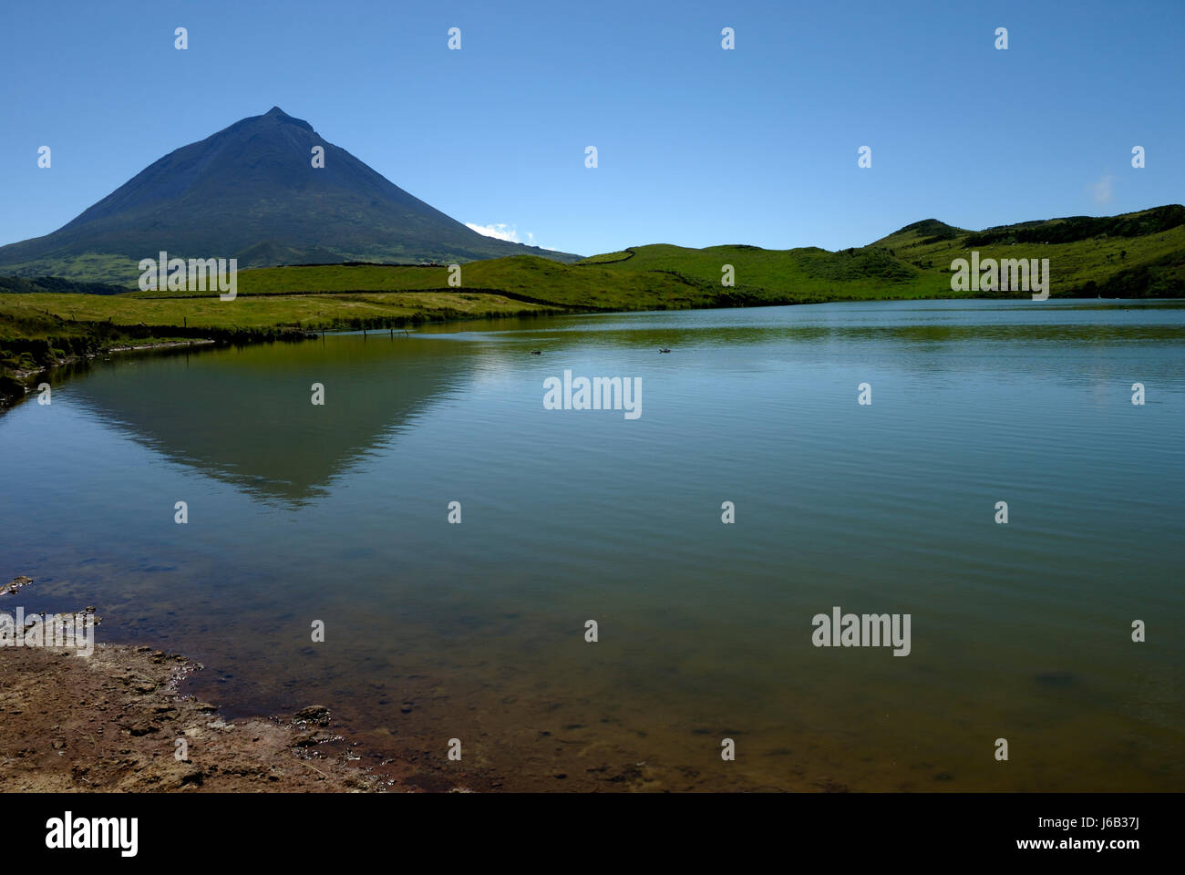 azores salt water sea ocean water mountain vulcan volcano blue green ...