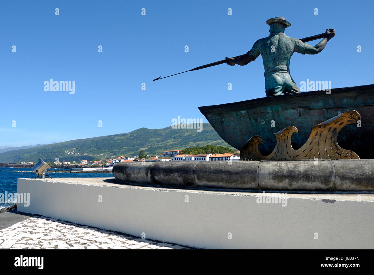 monument azores whalers blue houses work of art hill statue male ...