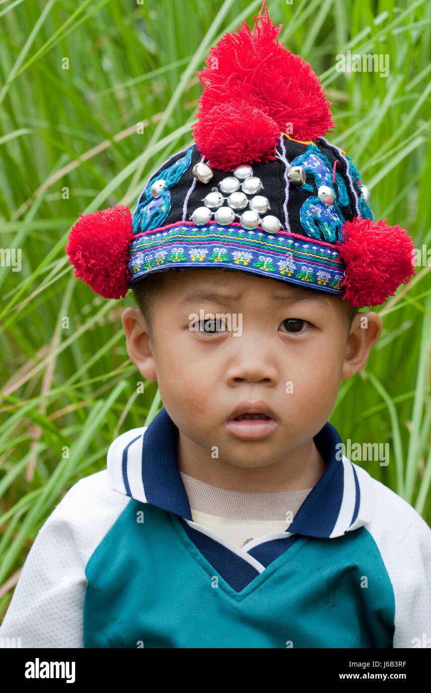 asia portrait boy lad male youngster child humans human beings people ...