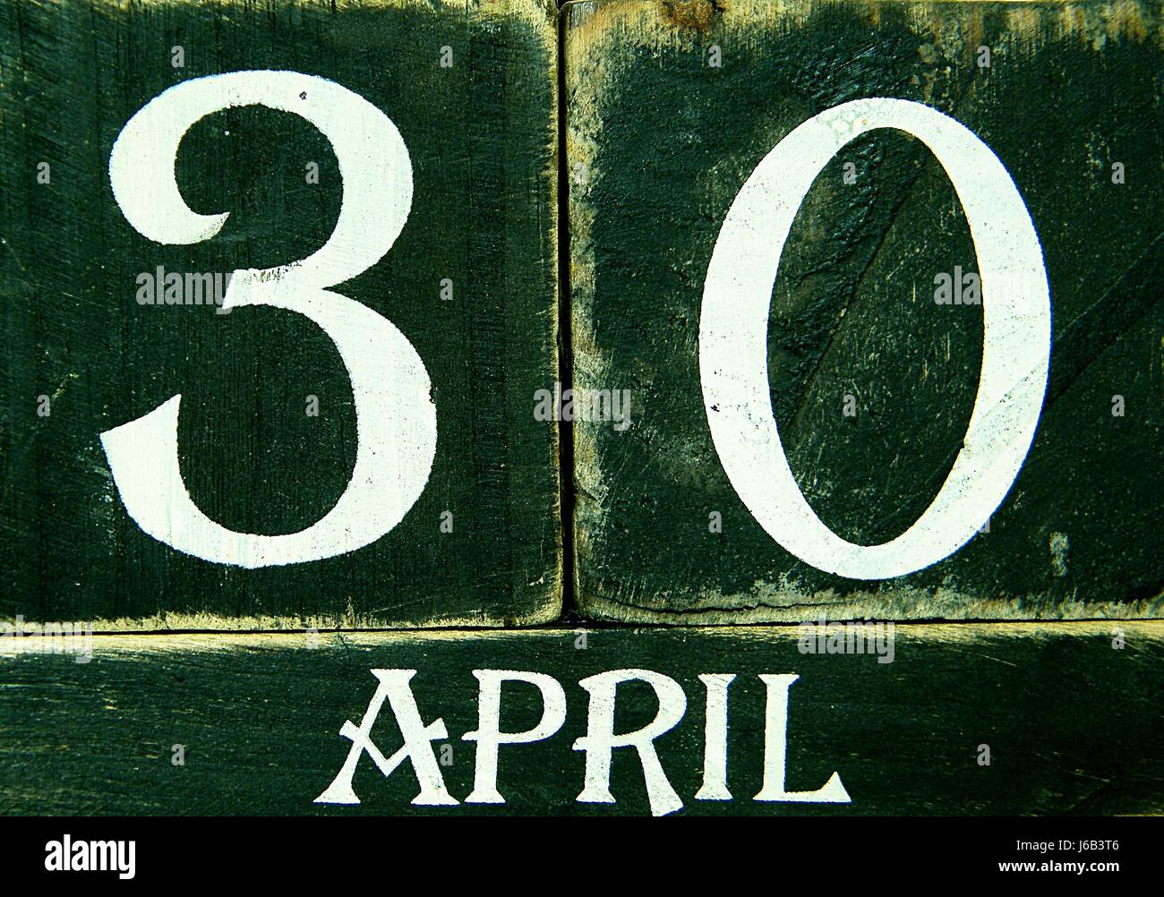 wood retro month months april end of month day calender calendar wood ...