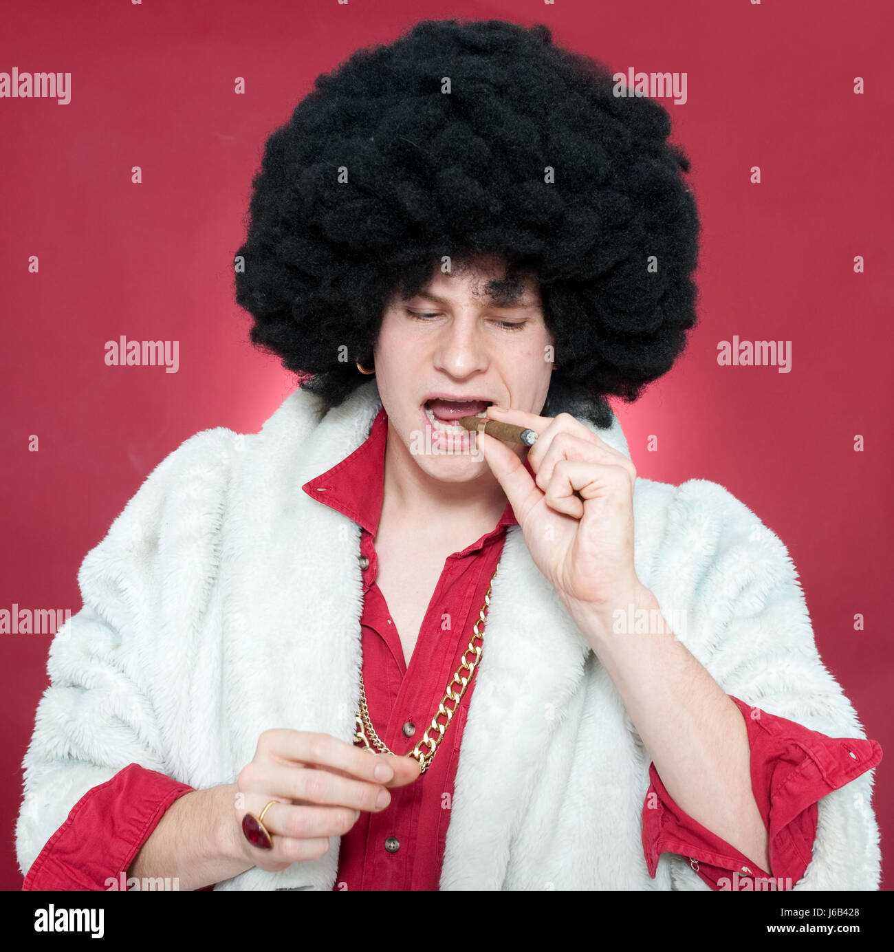 cigar portrait wig pimp man cigar hand hands ring black swarthy ...