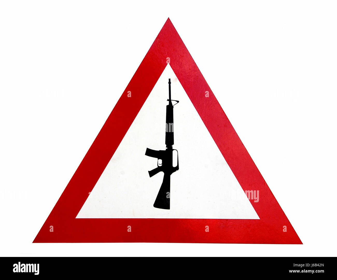 sign signal danger warning guns sign signal danger travel isolated ...