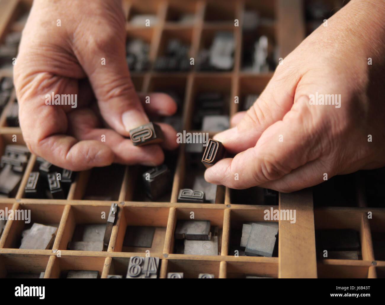 Metal movable type hi-res stock photography and images - Alamy
