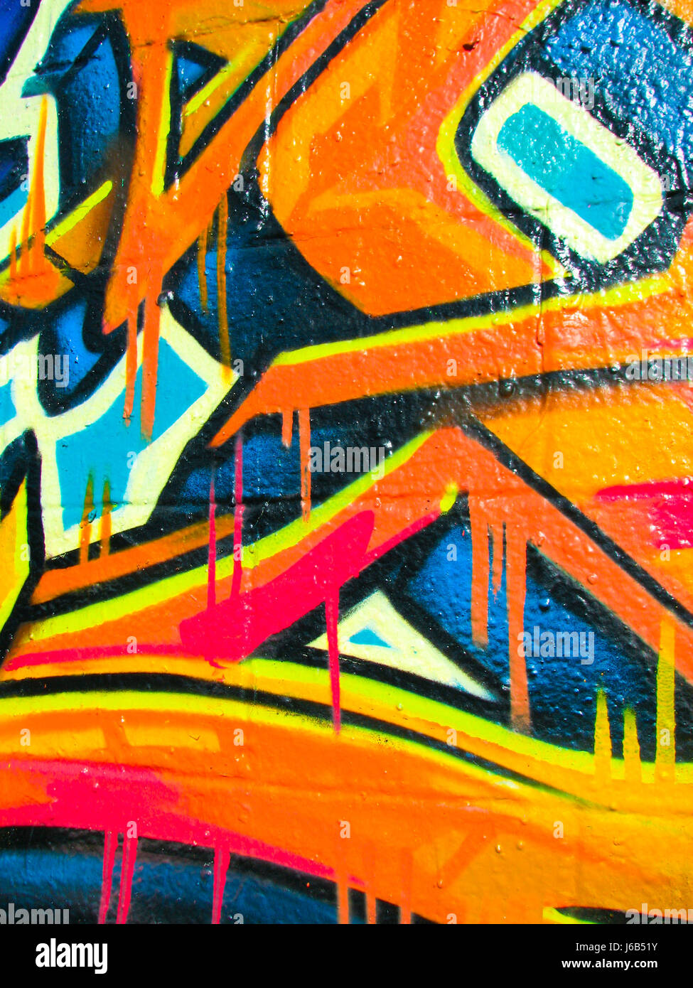 daub graffiti grafitti glossy orange saturated slick blue art black ...