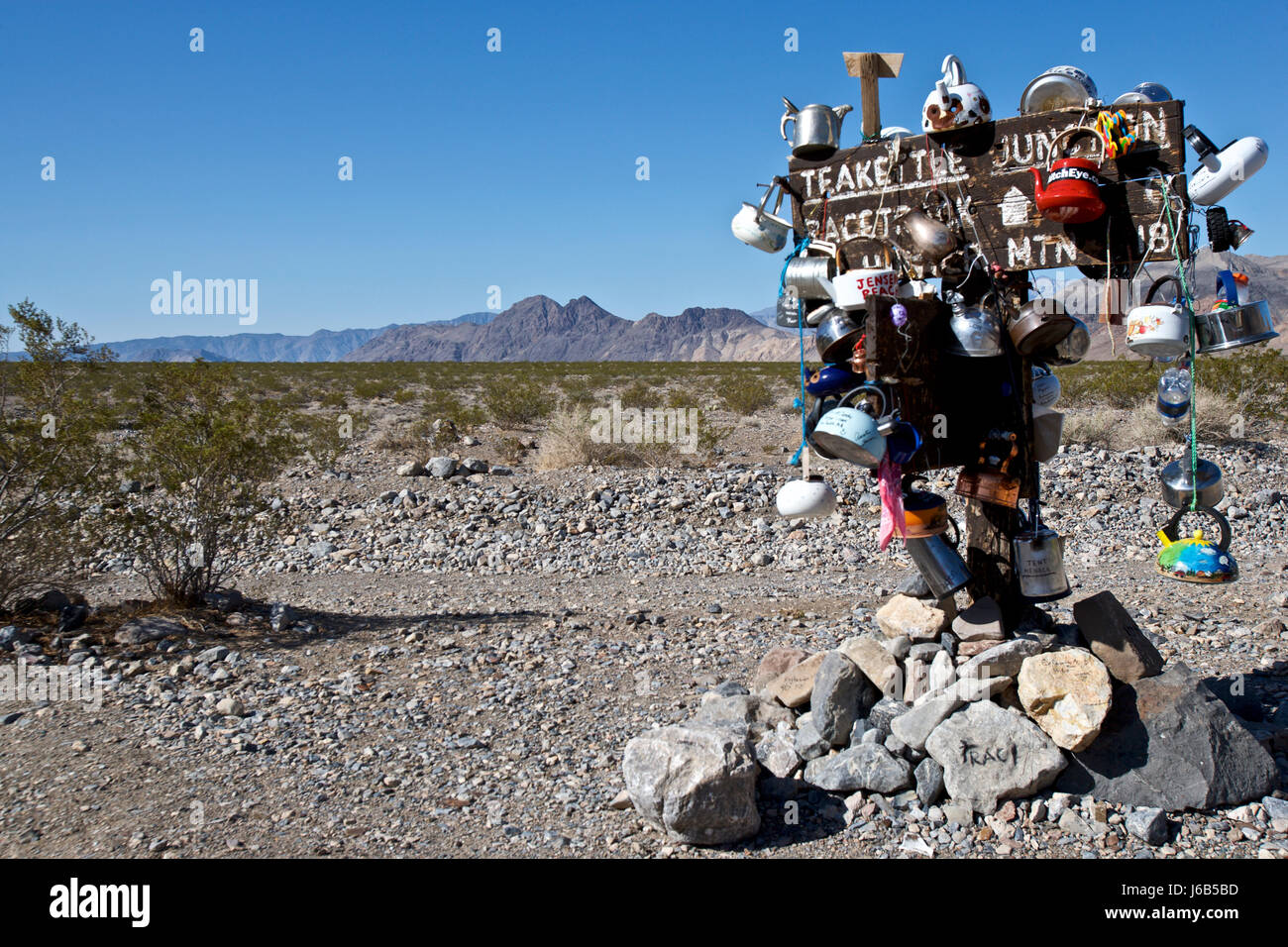 Tea kettle junction, on the way to the Race Track playa, Death Valley ...