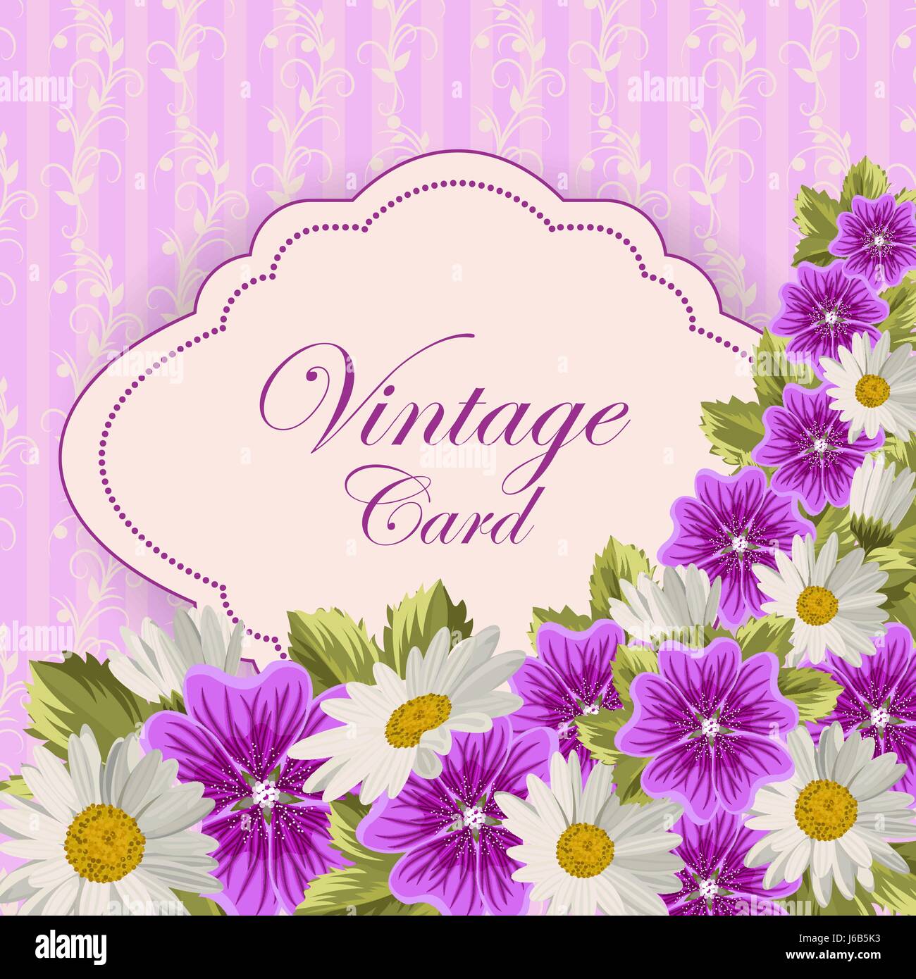 Lilac flowers white card Stock Vector Images - Alamy