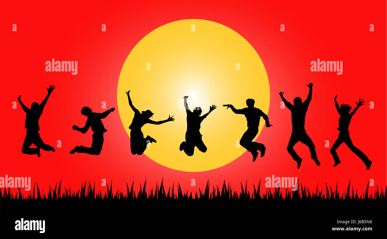 woman spring bouncing bounces hop skipping frisks jumping jump ...