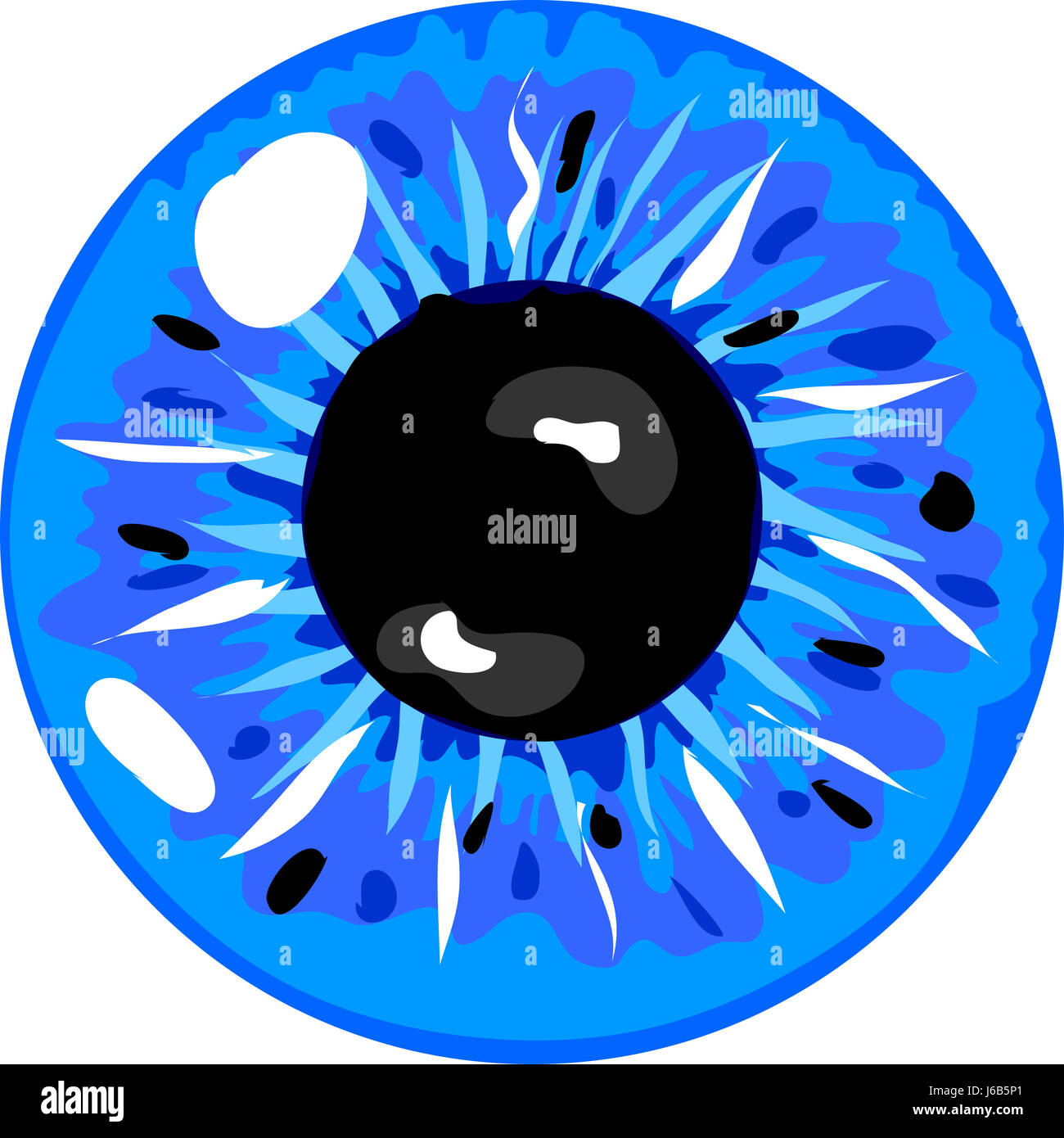 illustration - glowing blue pupil Stock Photo - Alamy