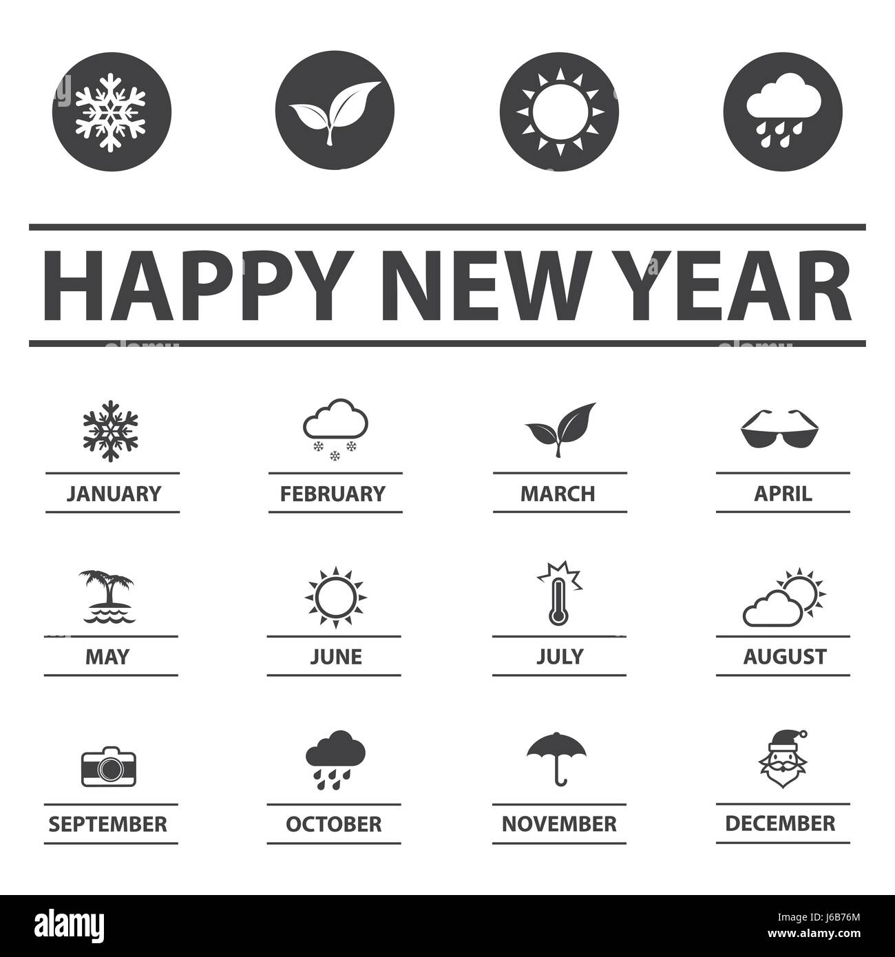 Seasons of the year icons Stock Vector Images - Alamy