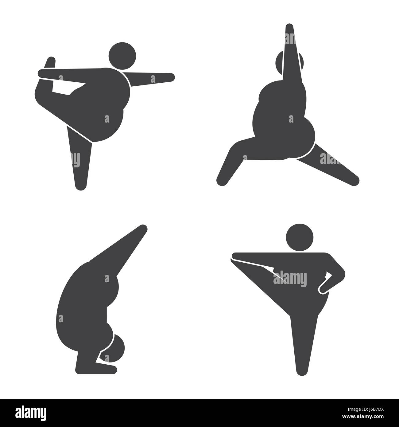 Overweight people meditating Stock Vector Images - Alamy