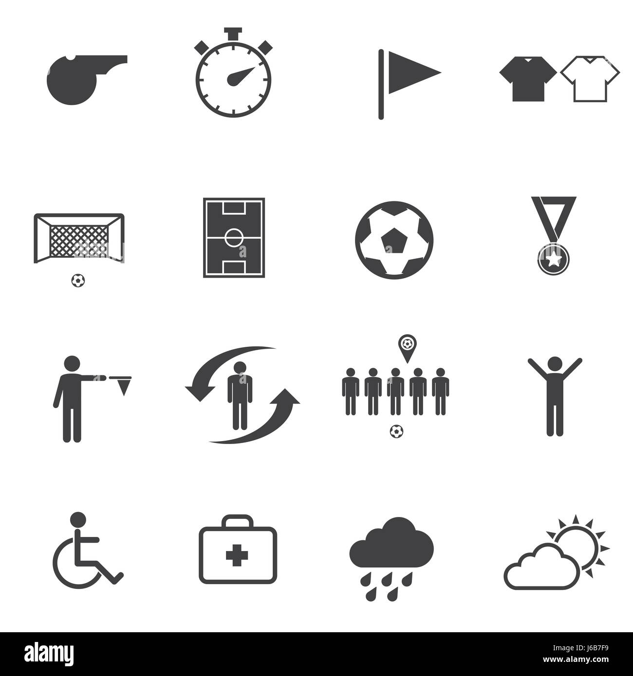 Soccer football icons set Stock Vector Image & Art - Alamy