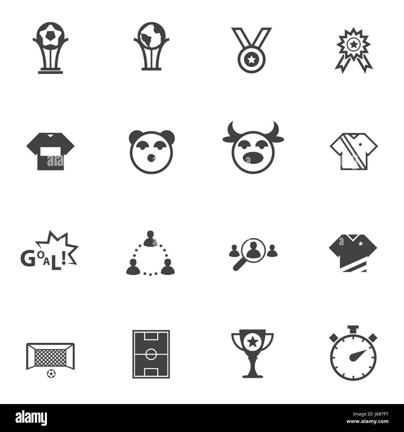 Soccer football icons set Stock Vector Image & Art - Alamy