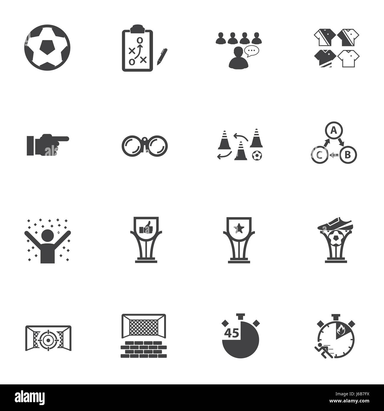 Soccer football icons set Stock Vector Image & Art - Alamy