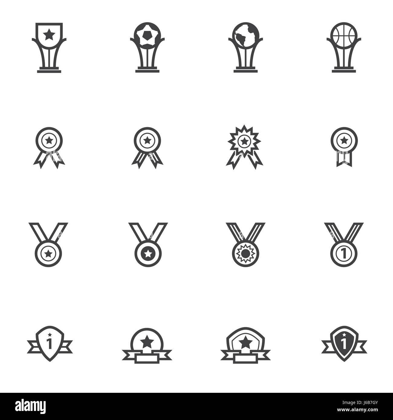 Trophy and awards icons set. Line icons Stock Vector Image & Art - Alamy