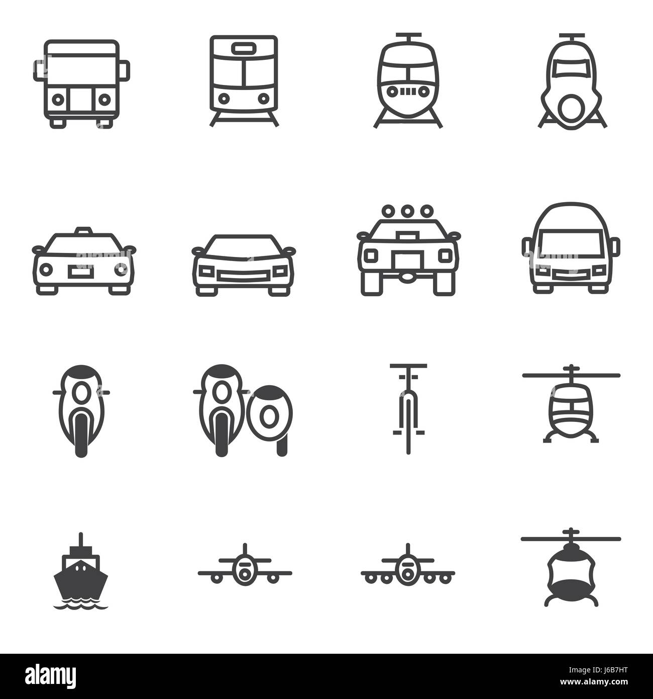 Vehicle icon set Stock Vector Image & Art - Alamy