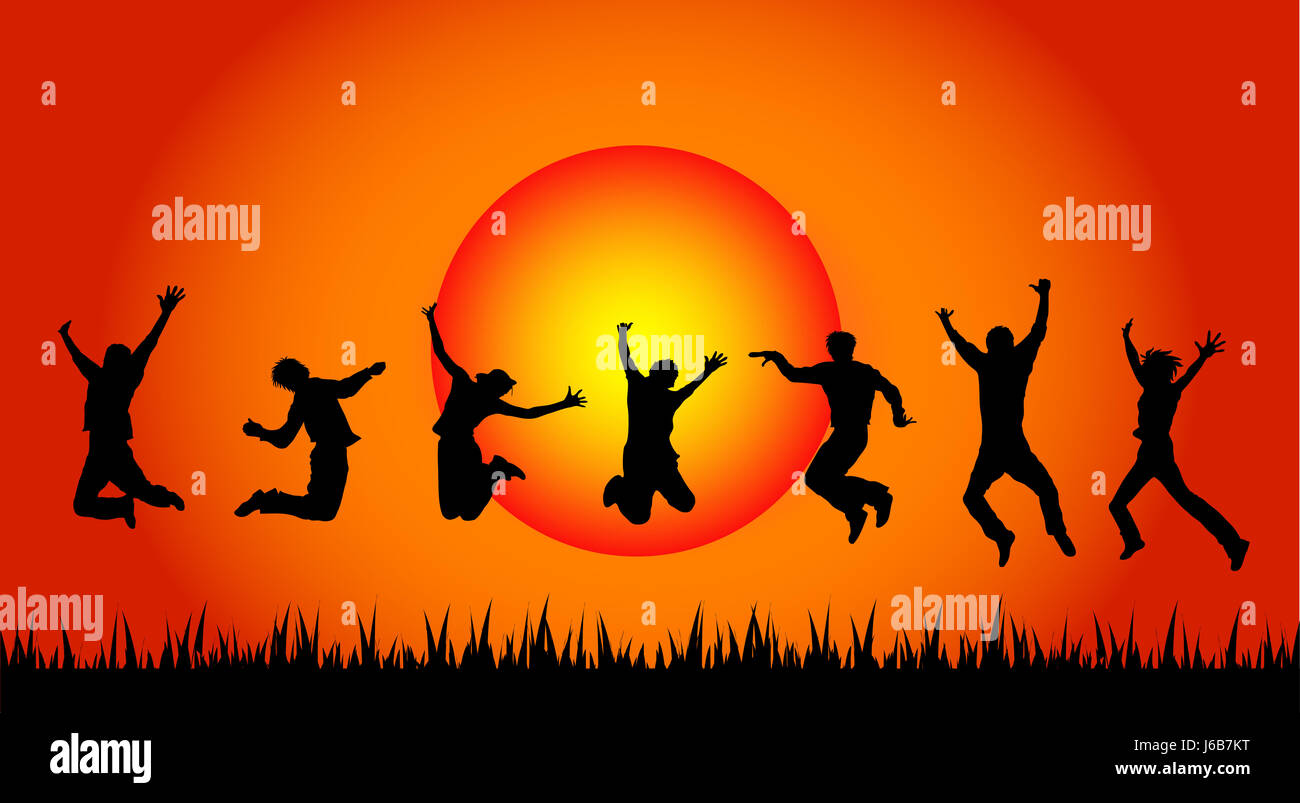 woman spring bouncing bounces hop skipping frisks jumping jump ...