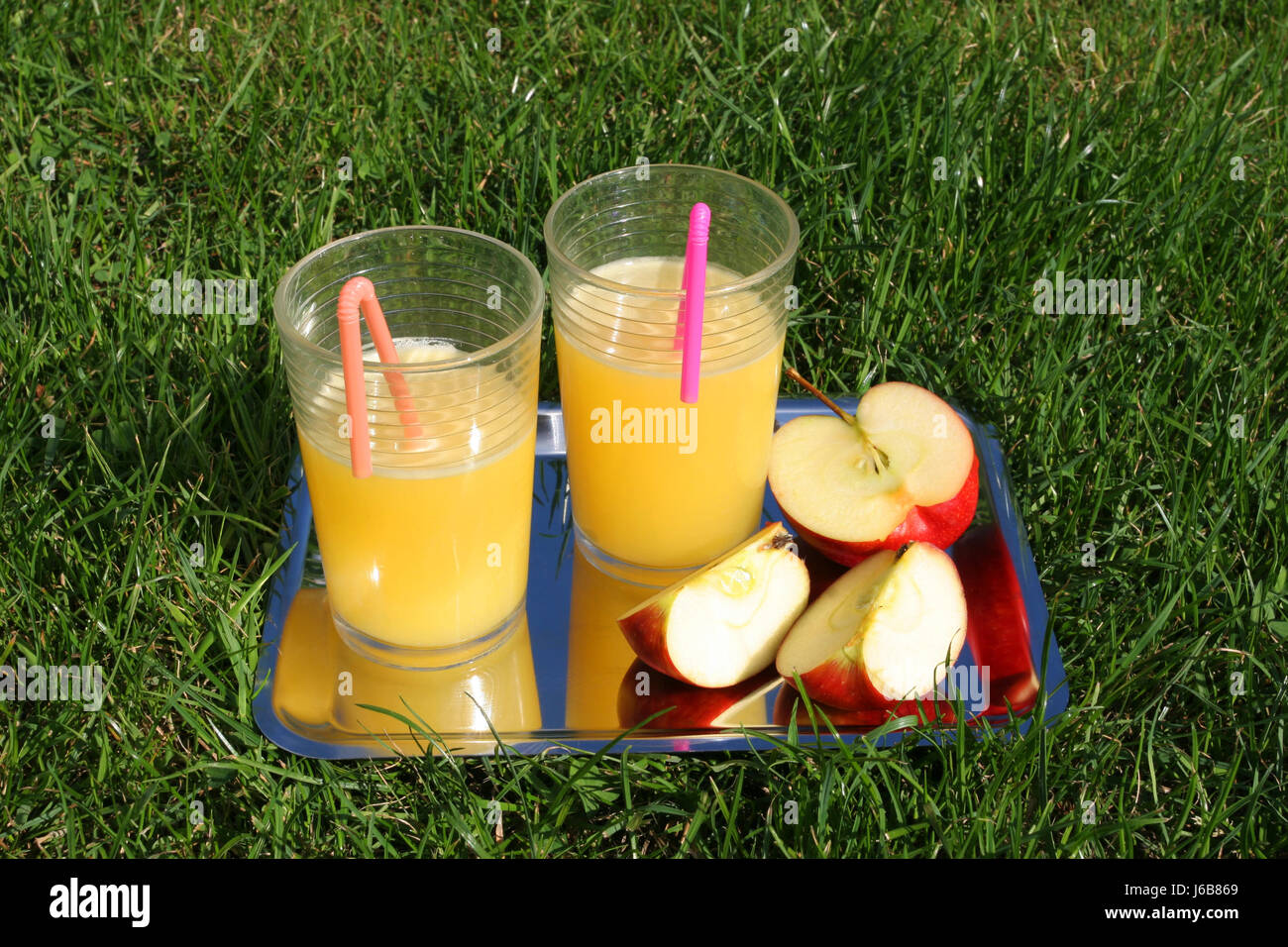 summer summerly refreshment apples apple orange juice juice meadow ...