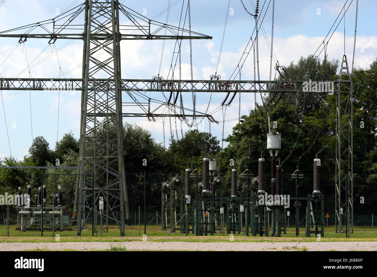 danger energy power electricity electric power high tension open wire ...