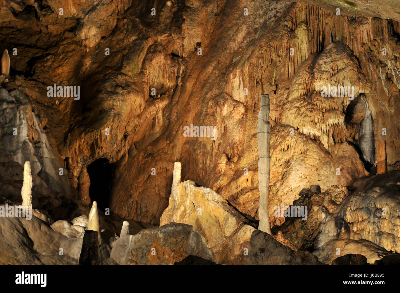 cave stalactite stalactite caves mineral stone cave lighted columns ...
