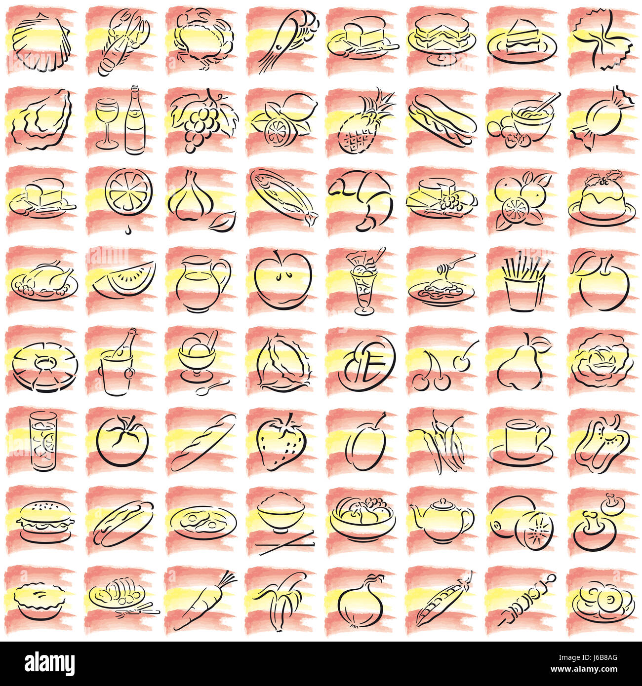 restaurant gastronomy button symbols menu spot hispanic spanish blot ...