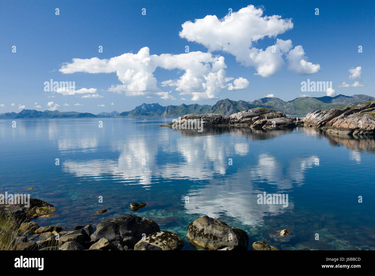 norway coast fjord salt water sea ocean water blue summer summerly ...