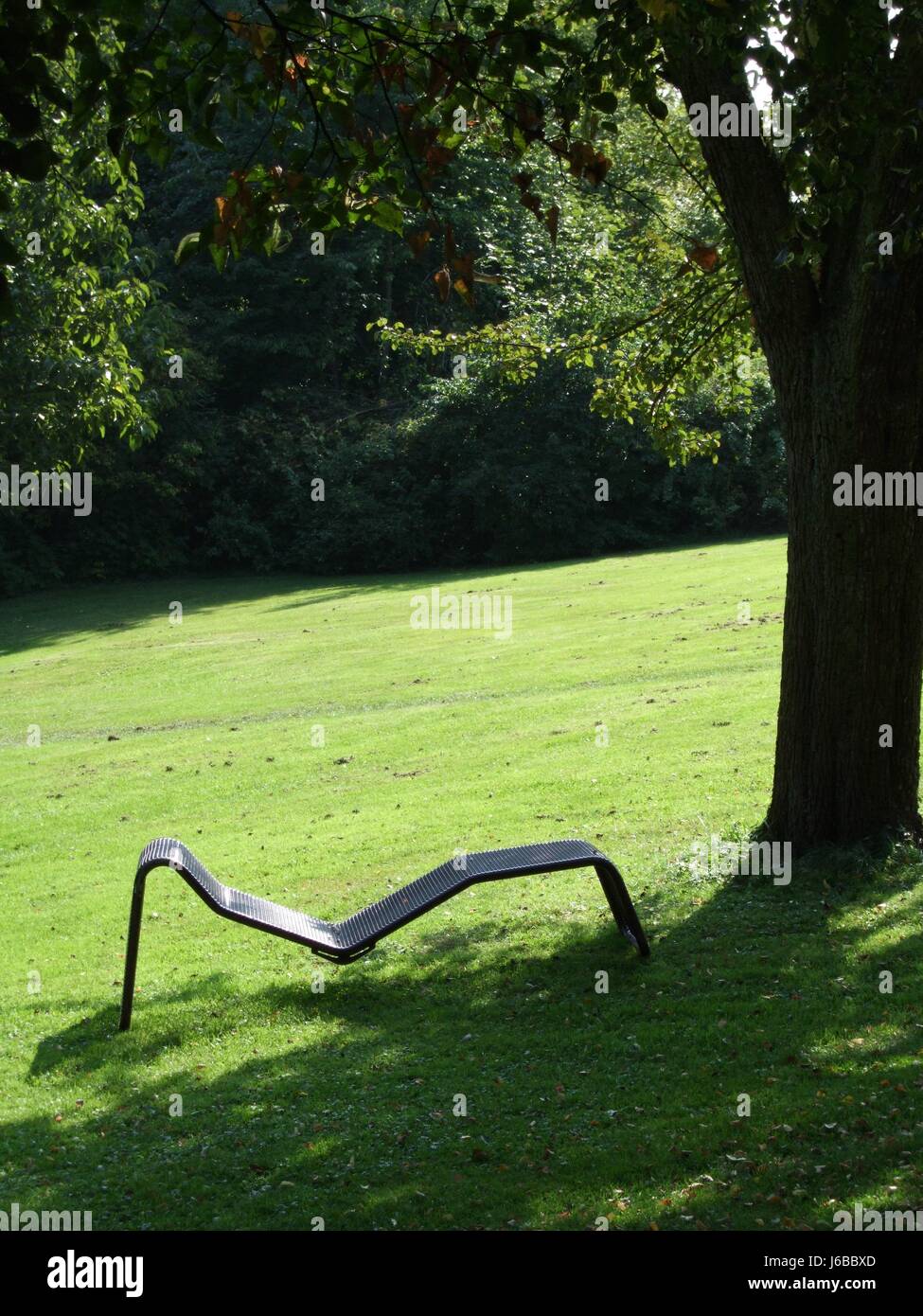 park green recuperation chaise longue resting place nature break rest ...