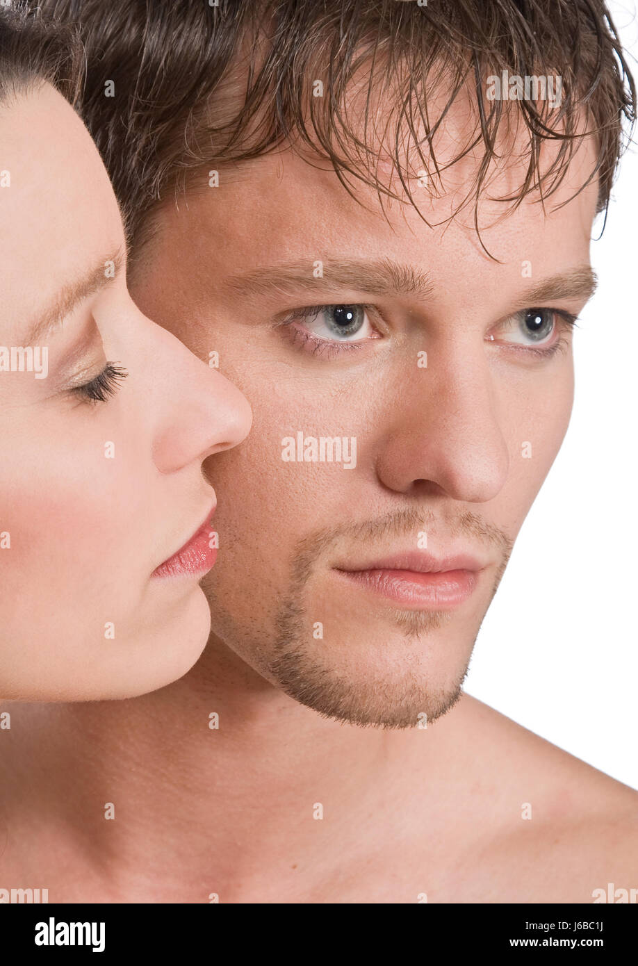 portrait love in love fell in love couple pair woman humans human ...