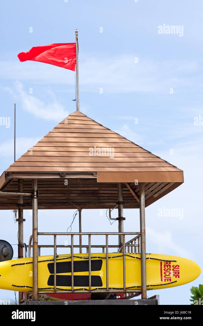 tower flag watchtower belvedere warning surfboard surfing board tower ...