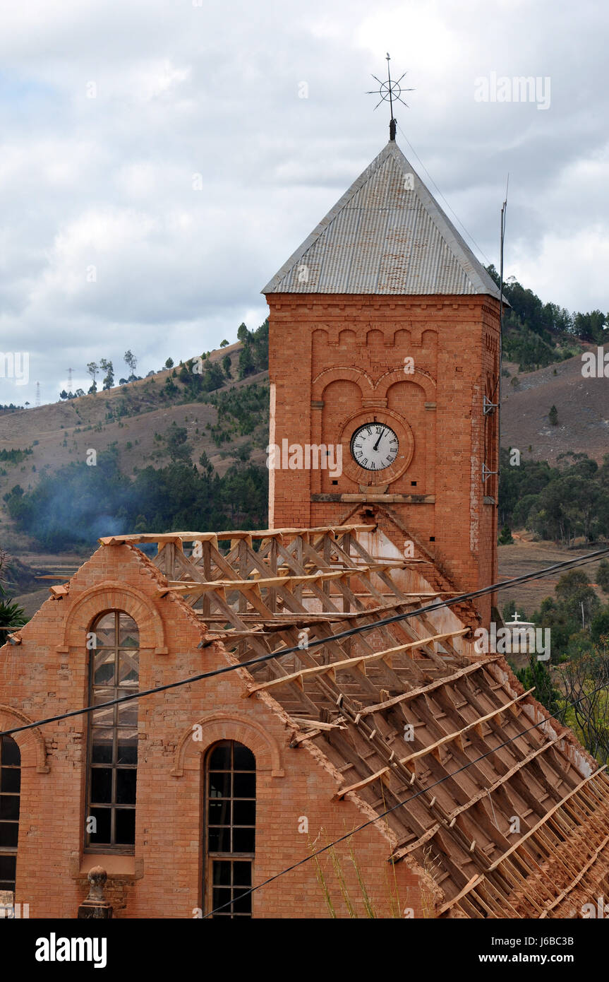madagascar church in ambatomitsangana Stock Photo - Alamy
