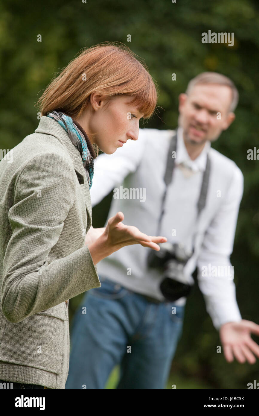 frustrated photographer and model Stock Photo - Alamy
