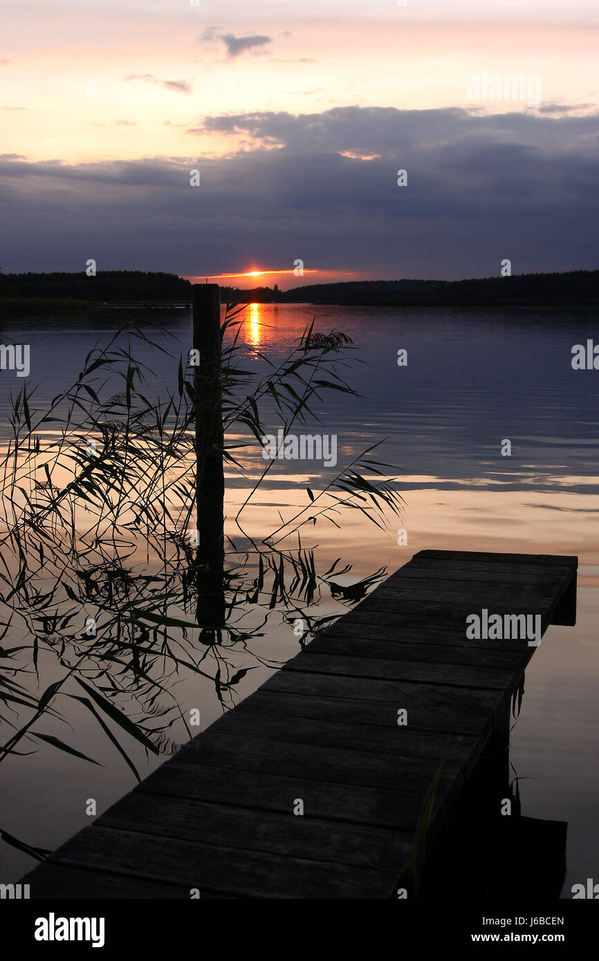 evening at lake Stock Photo - Alamy