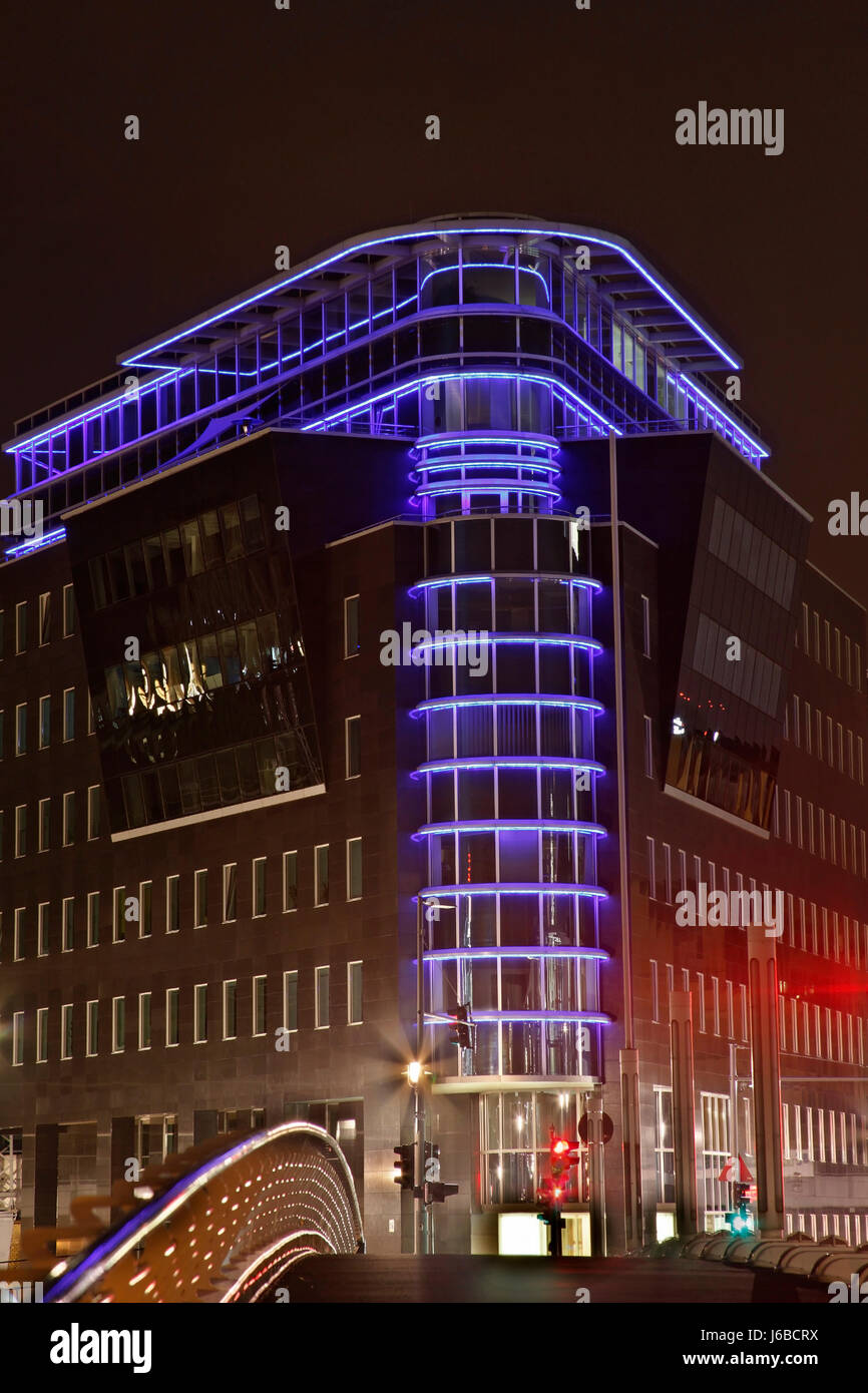 office bridge night photograph berlin style of construction ...