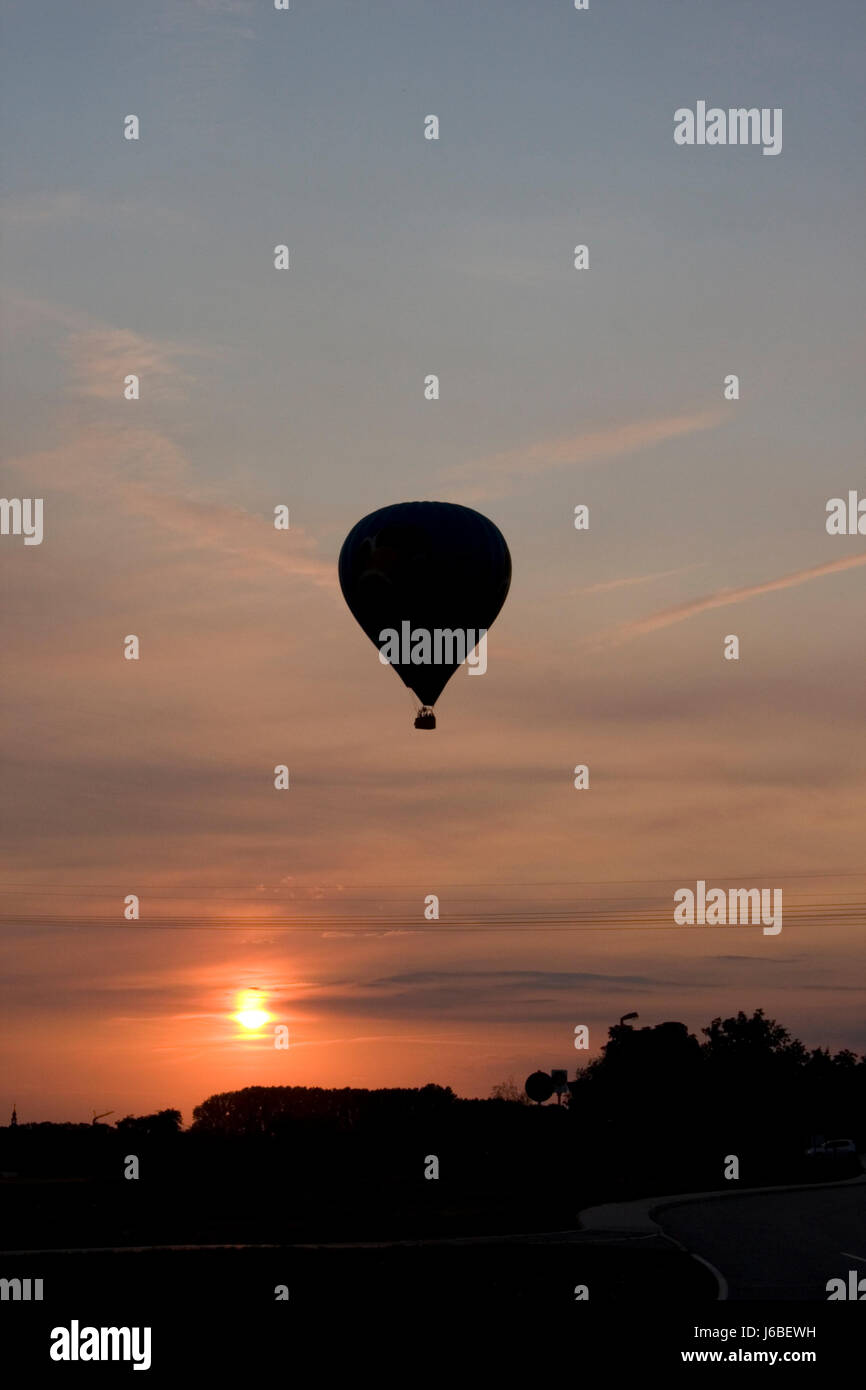 sunset balloon hot air balloon aviation sport balloon basket ballooner ...