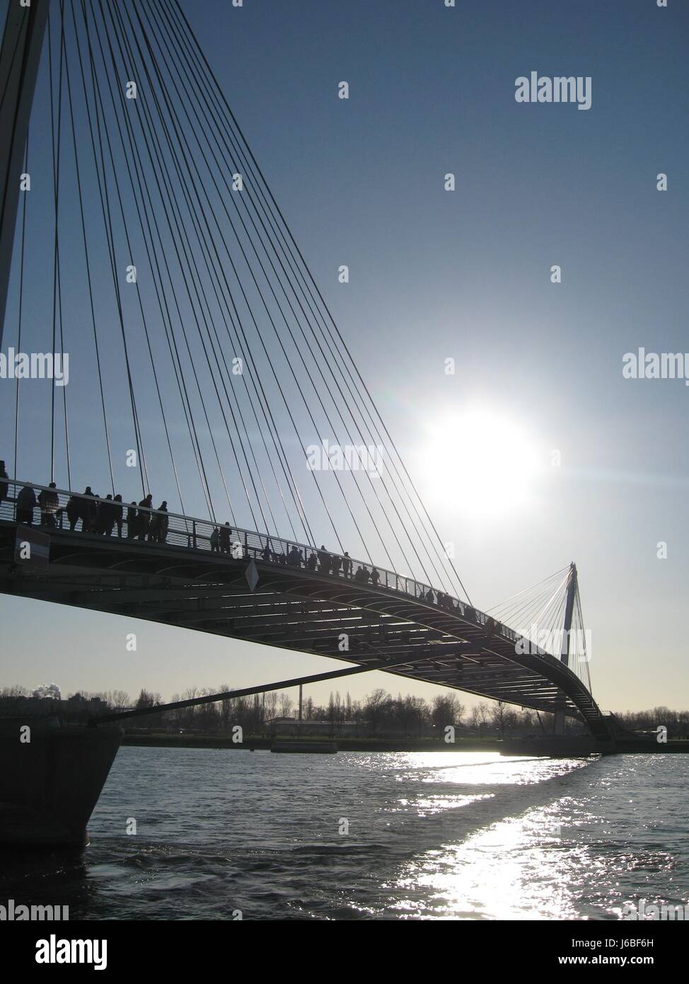 bridge rhine shine wire shines bright lucent light serene luminous ...