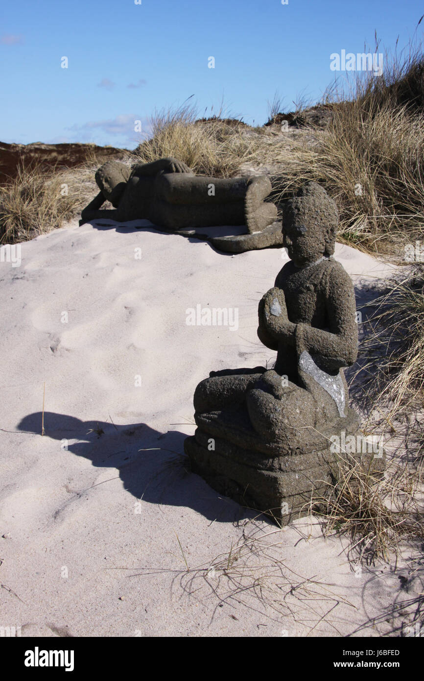 statue beach seaside the beach seashore buddha dunes plastic synthetic ...