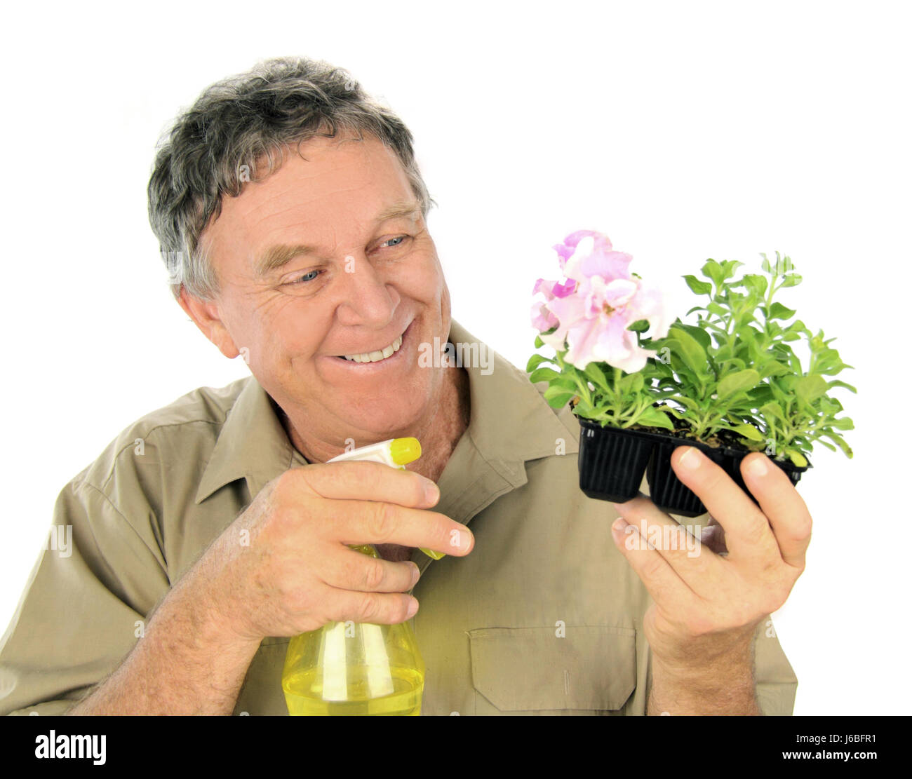flower plant spray seedling spraying man laugh laughs laughing twit ...
