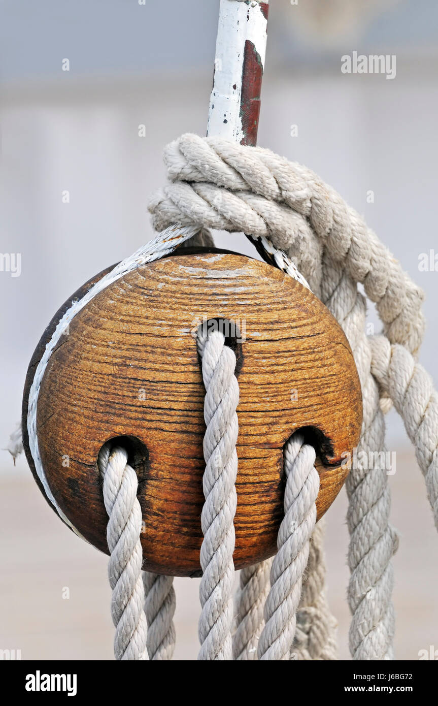 wood vintage sailing boat sailboat boat nautical retro block rope ...