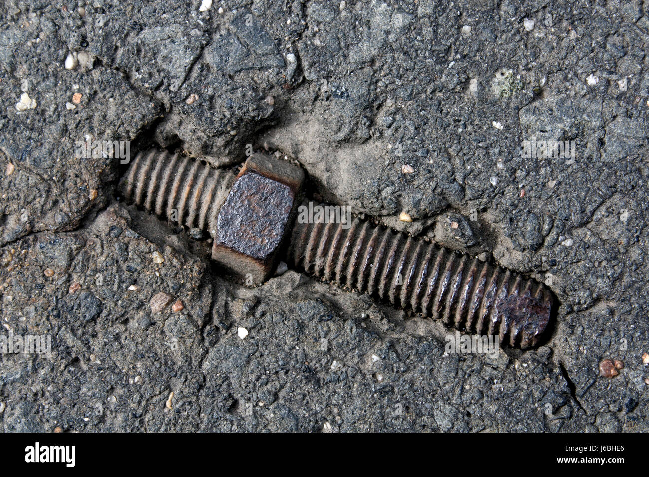 asphalt screw rust weatherworn resistance tar ingrained grey gray ...