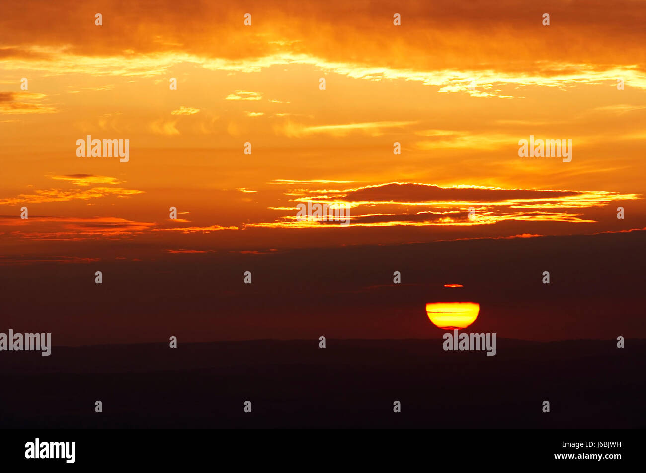 sunset evening twilight clouds firmament sky shine shines bright lucent ...
