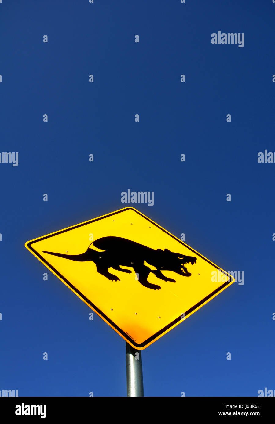 Tasmanian devil warning sign hi-res stock photography and images - Alamy