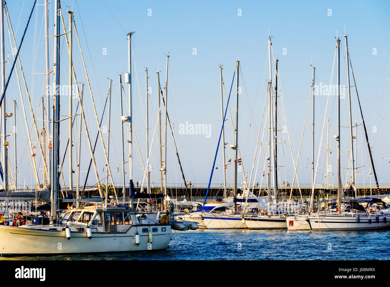 VALENCIA, SPAIN - AUGUST 02, 2016: Luxury Yachts And Boats In Valencia ...