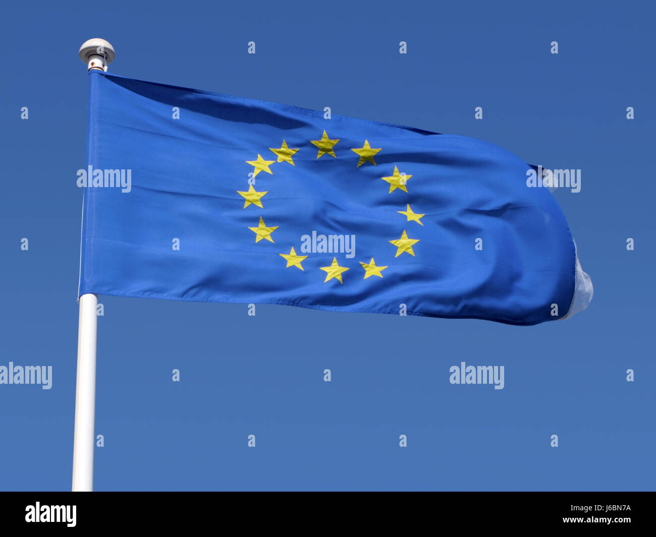 blank european caucasian europe flag union blue political pole banner ...