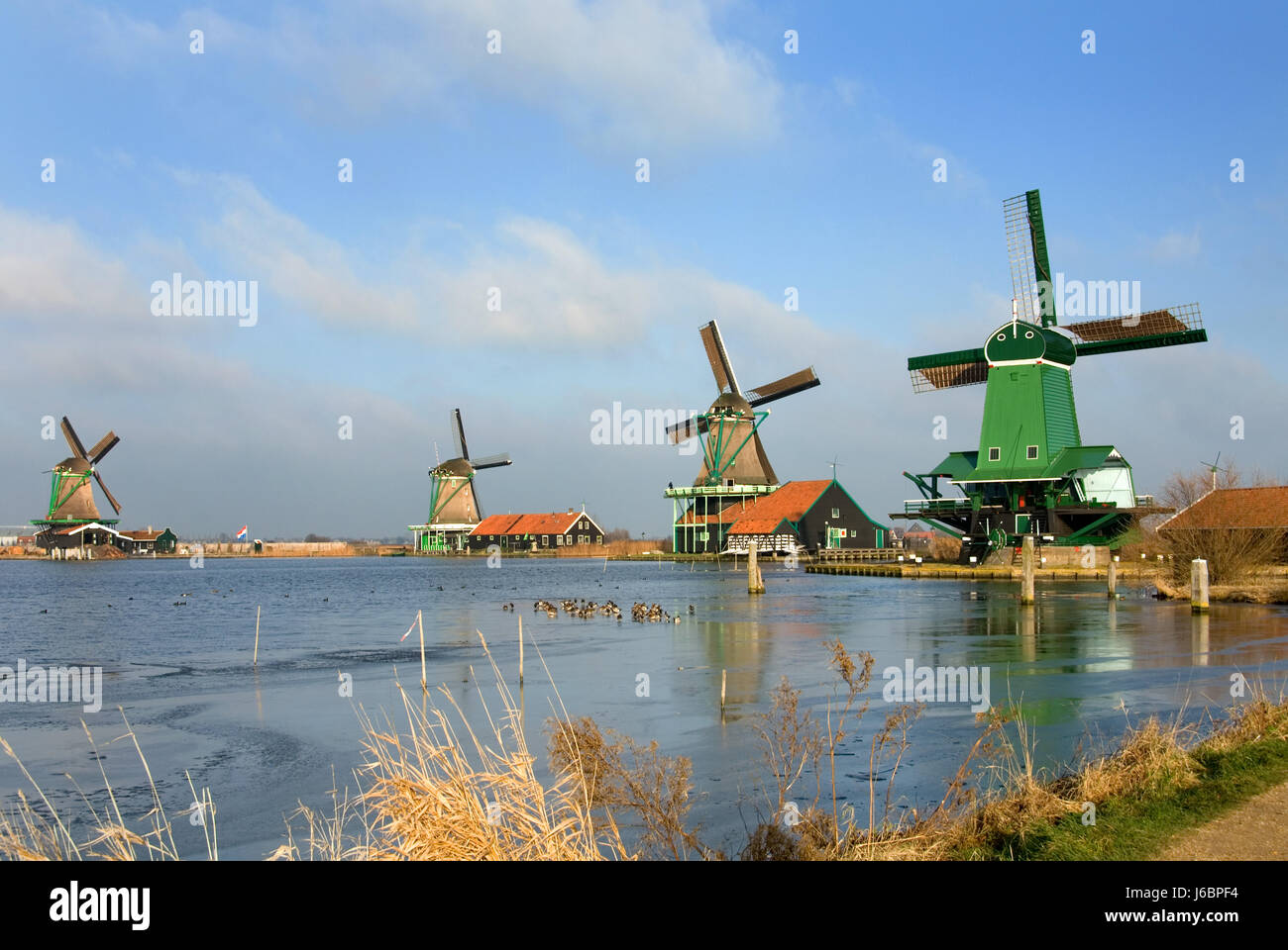 holland netherlands windmill dutch landscape scenery countryside nature ...