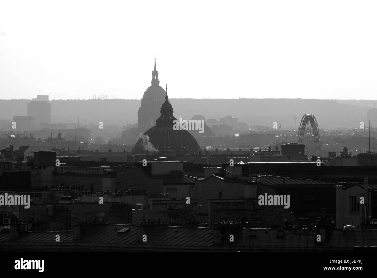 buildings city town dome haze paris france skyline buildings city town ...