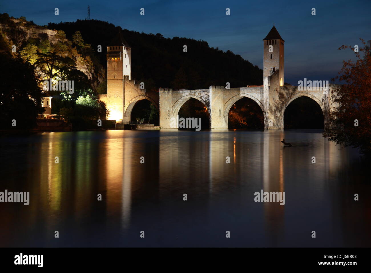 bridge night photograph mirroring france bridge night nighttime night ...