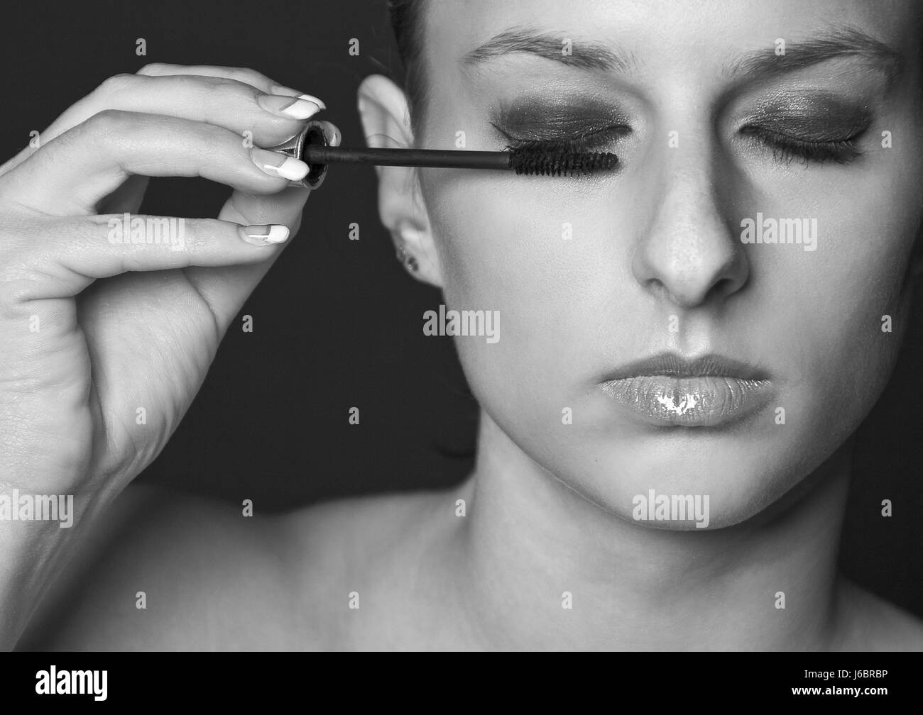 Mascara image Black and White Stock Photos & Images - Alamy