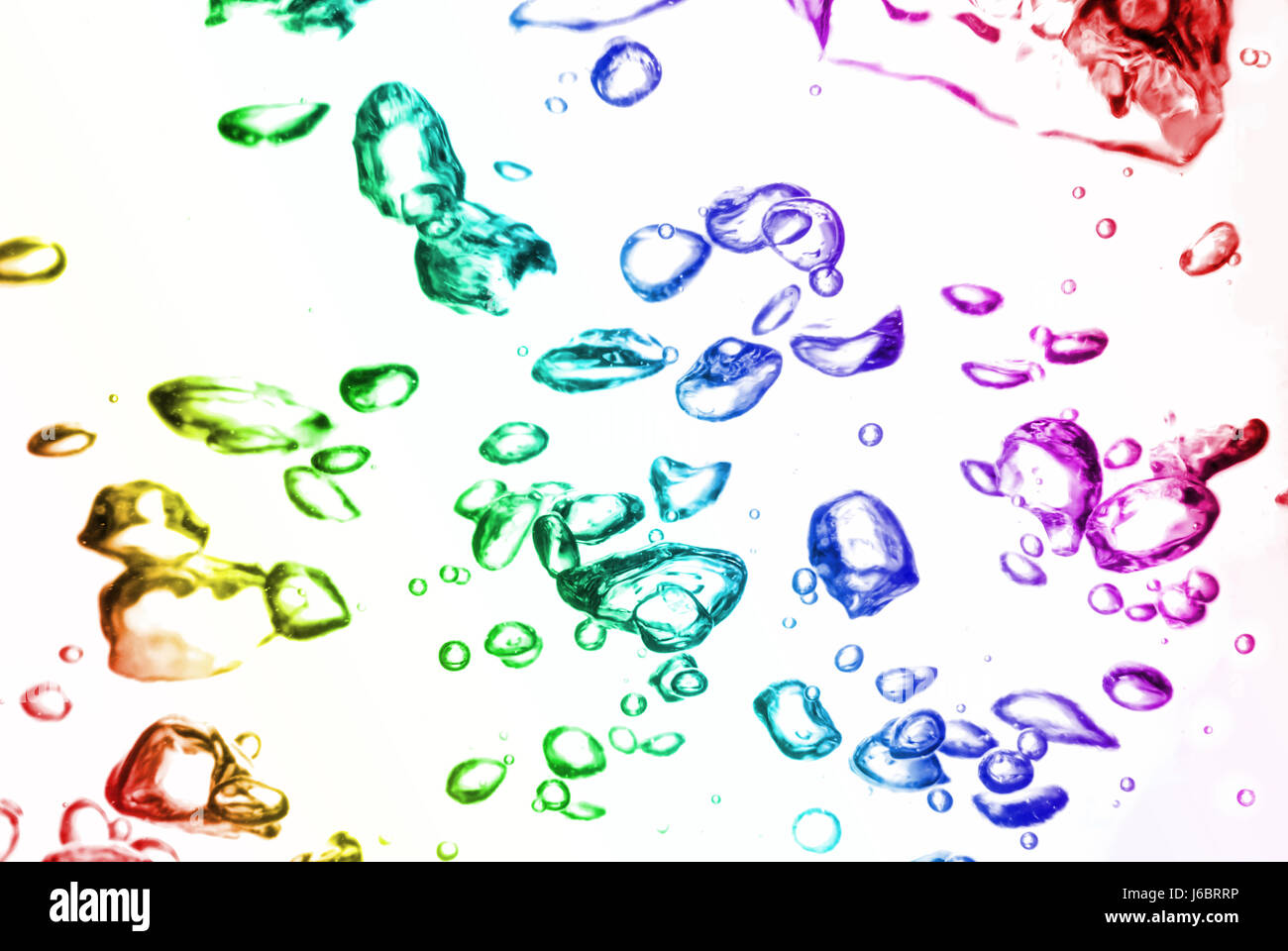 bubbles rainbow spectrum air color splash paint water blue motion ...